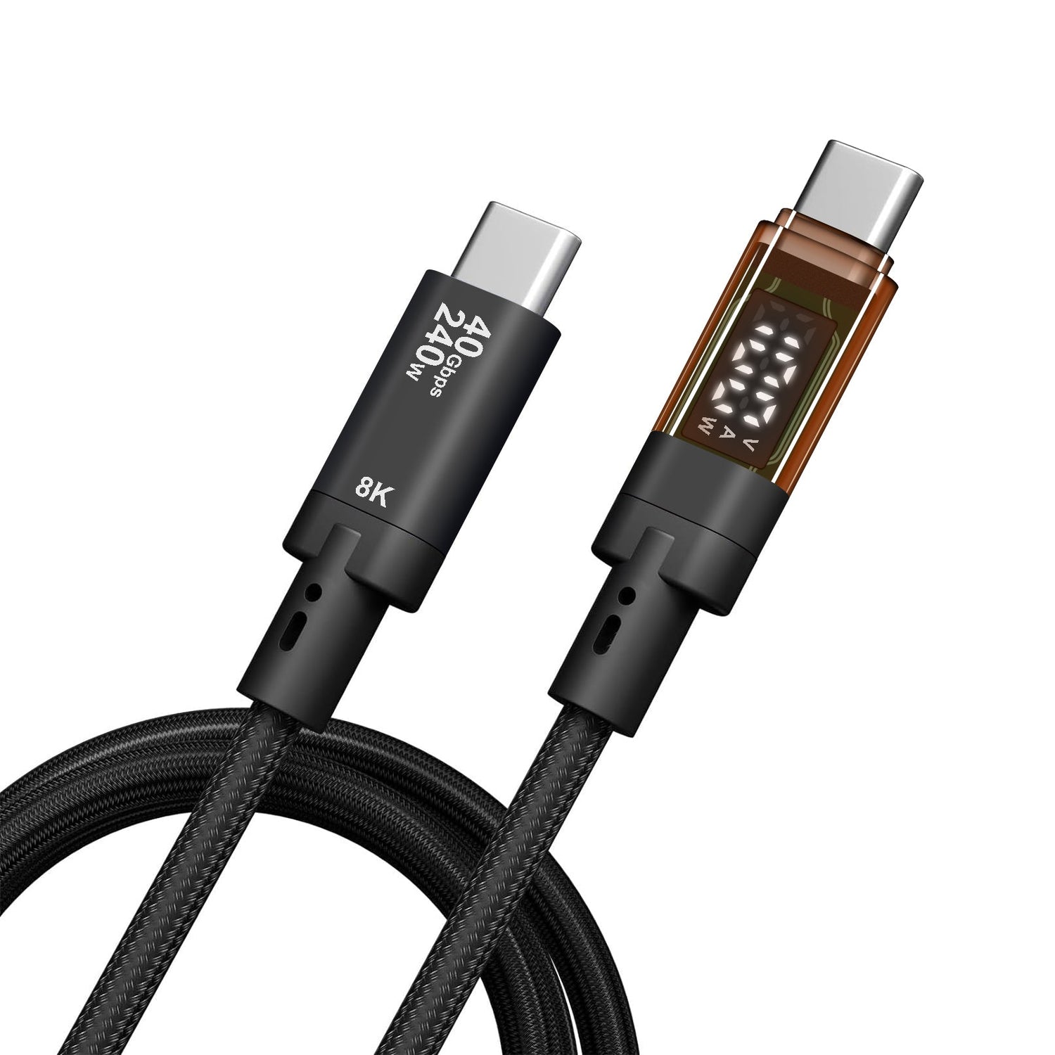 QGeeM USB4.0 Type C Data Cable 240W(48V/5A) Fast Charge 40Gbps 8K@60Hz